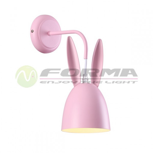 Dečija zidna lampa pink zeka