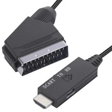 SCART TO HDMI CONVERTER SCART IN HDMI OUT VIDEO AUDIO ADAPTER FOR HDTV DVD