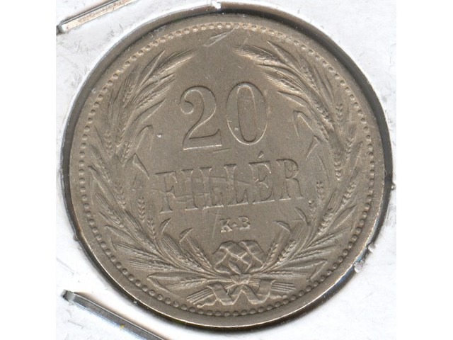 Madjarska 20 filera 1914 KB UNC