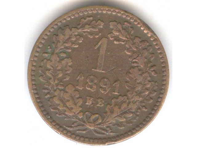 Madjarska 1 krajczar 1891 KB