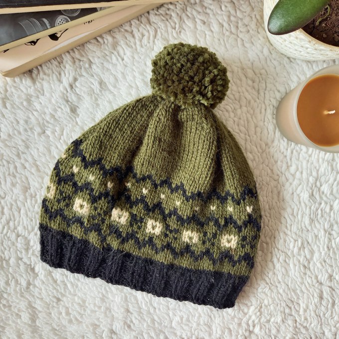 Winter hat with pom pom!