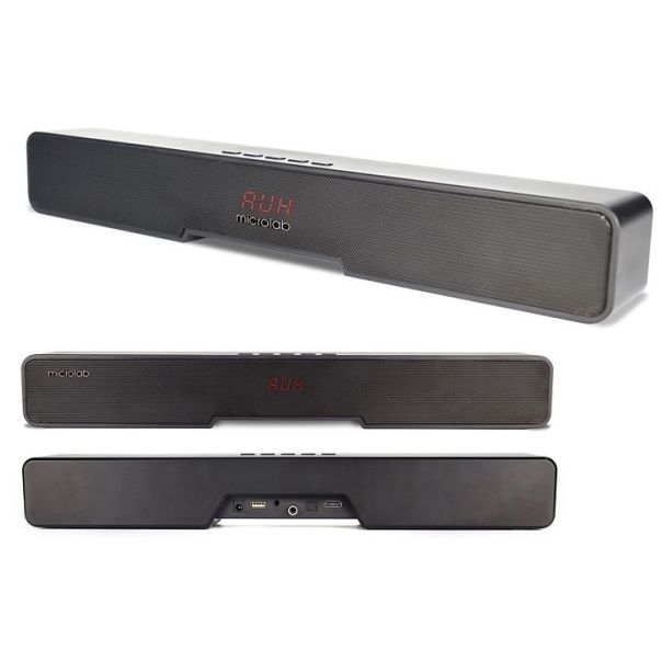 MICROLAB Onebar02 LED Bluetooth speaker soundbar 2x15W, USB, HDMI, AUX, Optical, Coaxial, black