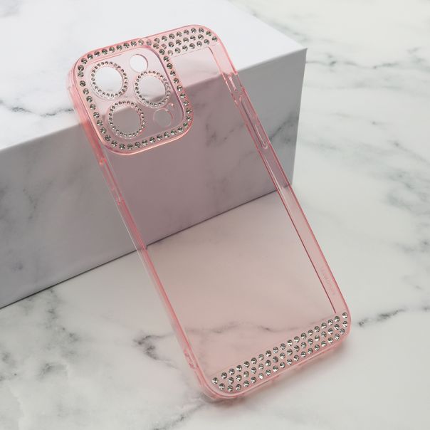 Futrola Diamond Side za iPhone 14 Pro Max, roze