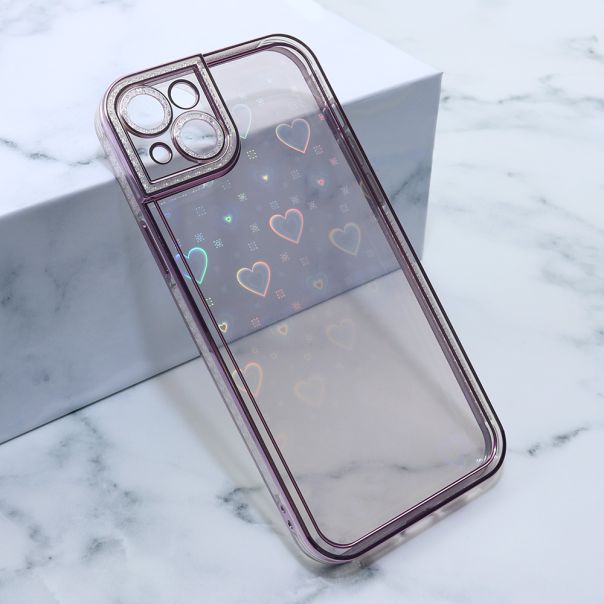 Futrola Heart za iPhone 14 Plus, roze