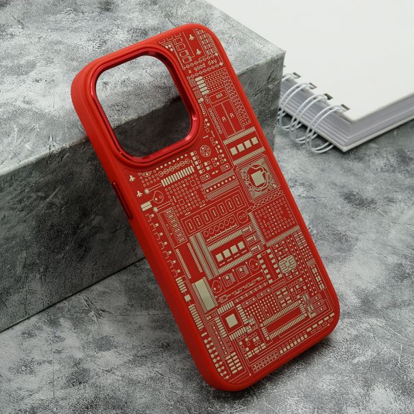 Futrola Machinery za iPhone 14 Pro, crvena