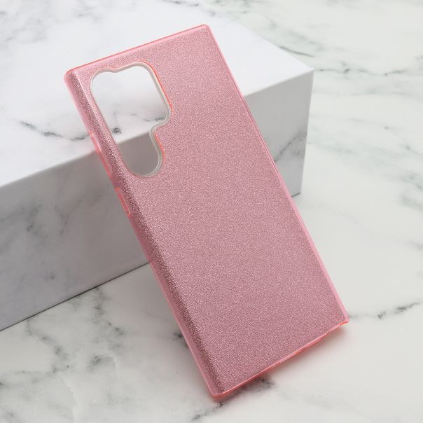 Futrola Silikonska Glitter Show Yourself za Samsung S918B Galaxy S23 Ultra, roze