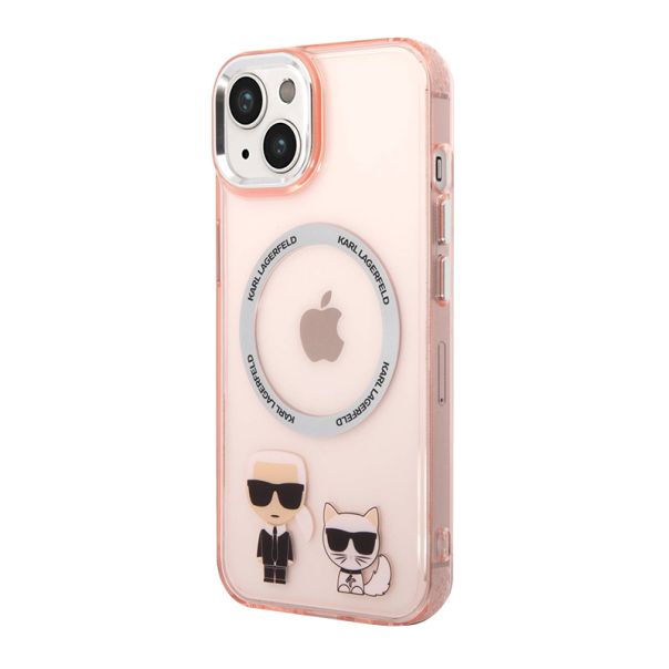 Futrola Karl Lagerfeld Magsafe With Ring za Iphone 14 Plus, roze