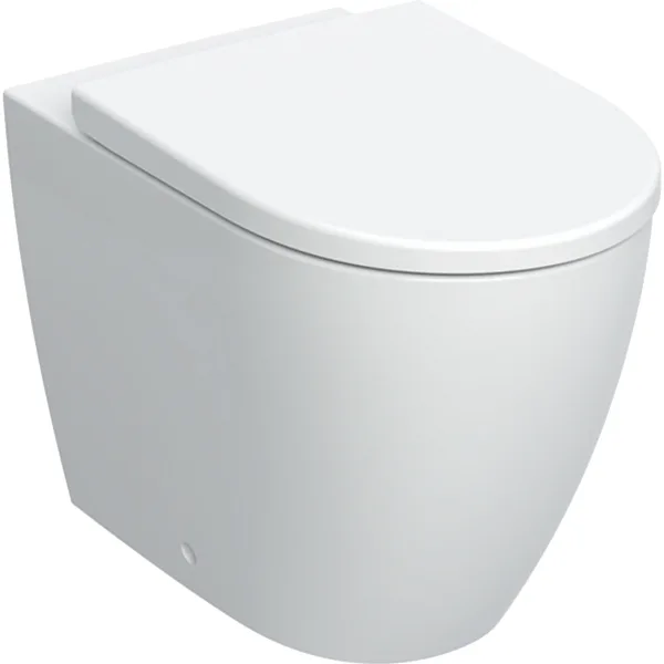 Geberit iCon set podne WC šolje sa dubokim ispiranjem, u ravni zida, skriveno učvršćenje, Rimfree, sa WC sedištem