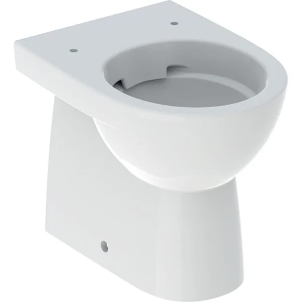 Geberit Selnova Compact podna WC šolja, u ravni zida, horizontalni ili vertikalni odvod, vidljivo kačenje, smanjena dubina, Rimfree