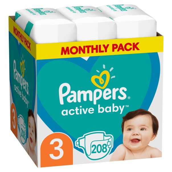 PAMPERS Pelene Monthly pack S3 MSB 6-10 kg 208 kom.