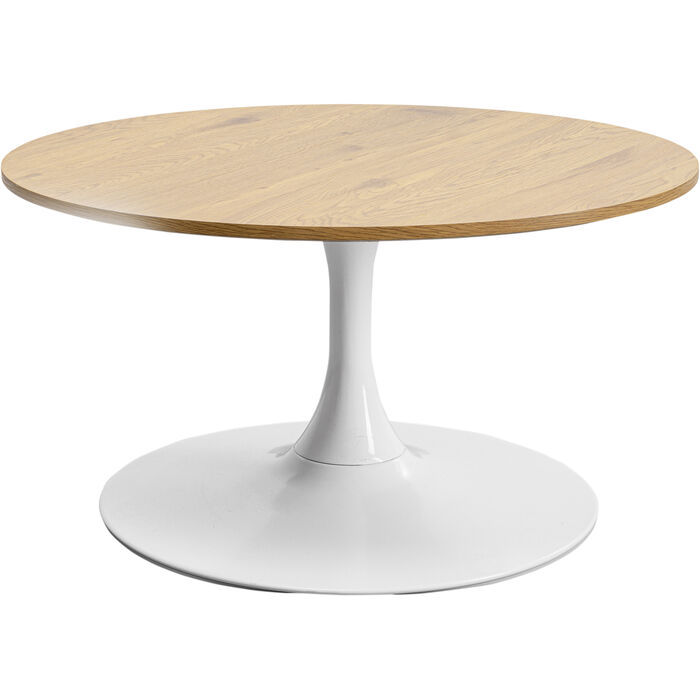 Coffee Table Schickeria Oak White Ø80cm