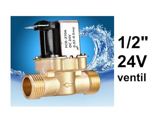 Elektromagnetni ventil - 8 bar - 24 V - 1/2 cola - NC