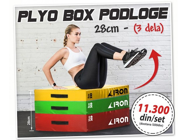 Plio box/ Plyo box podloge set 28cm / 3 dela: 6+8+14cm