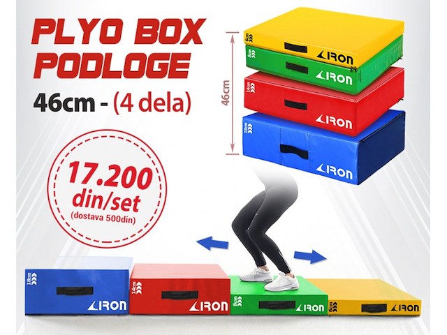 Plio box/ Plyo box podloge set 46cm / 4 dela