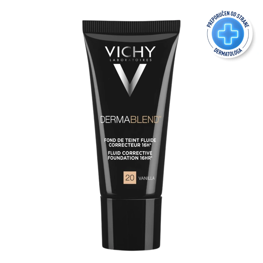 VICHY DERMABLEND Korektivni Tečni Puder SPF35 Nijansa 20 VANILA 30 mL