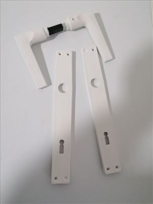 Kvake za drvena vrata Plastične BELE model 1 novo