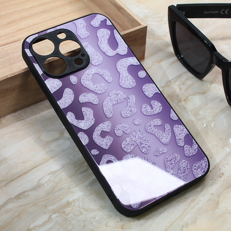 Maska(futrola) Shiny glass za iPhone 13 Pro Max 6.7 ljubicasta