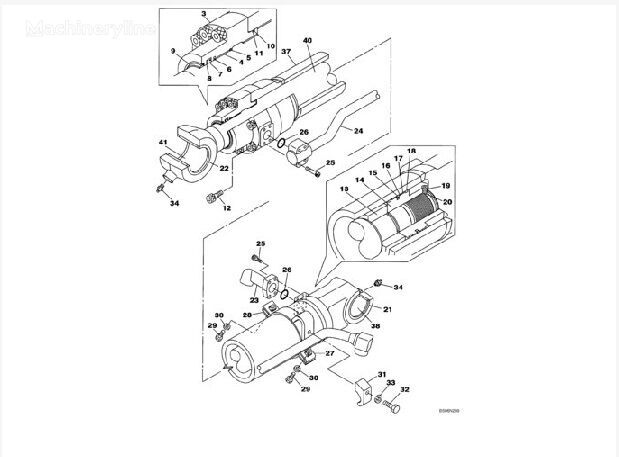 Hidraulični cilindar za Case CX240B CX470B CX250C CX250D CX250E bagera