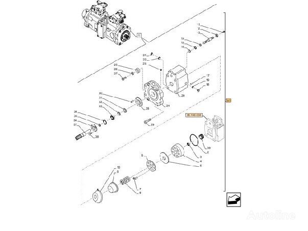 Case 47758218 hidraulična pumpa za Case CX210D CX230D CX240D CX245 D CX250 D CX300D bagera