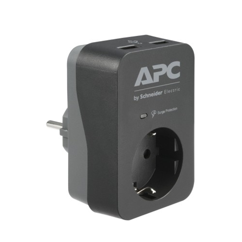 APC PME1WU2B-GR Zaštita od prenapona 1x Šuko utičnica, 2x USB