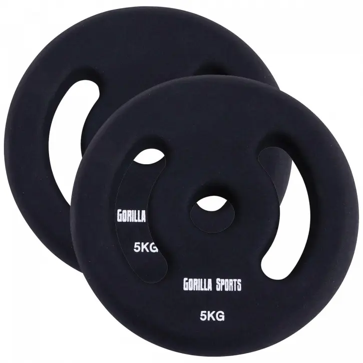 GORILLA SPORTS Set od 2 gumirana tega 30 mm 2 x 5 kg
Teg idealan za trening sa bučicama i šipkama po vašem izboru