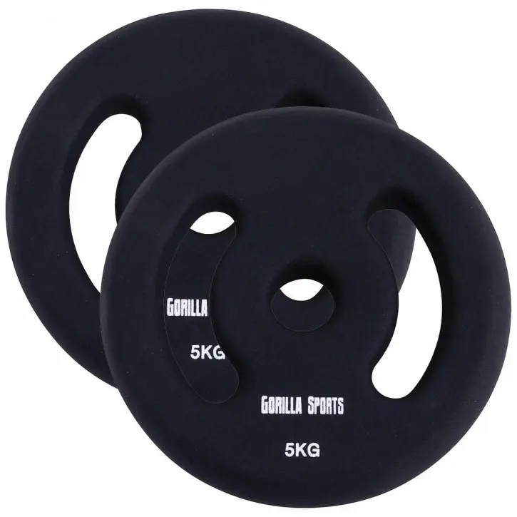GORILLA SPORTS Set od 2 gumirana tega 30 mm 2 x 5 kg