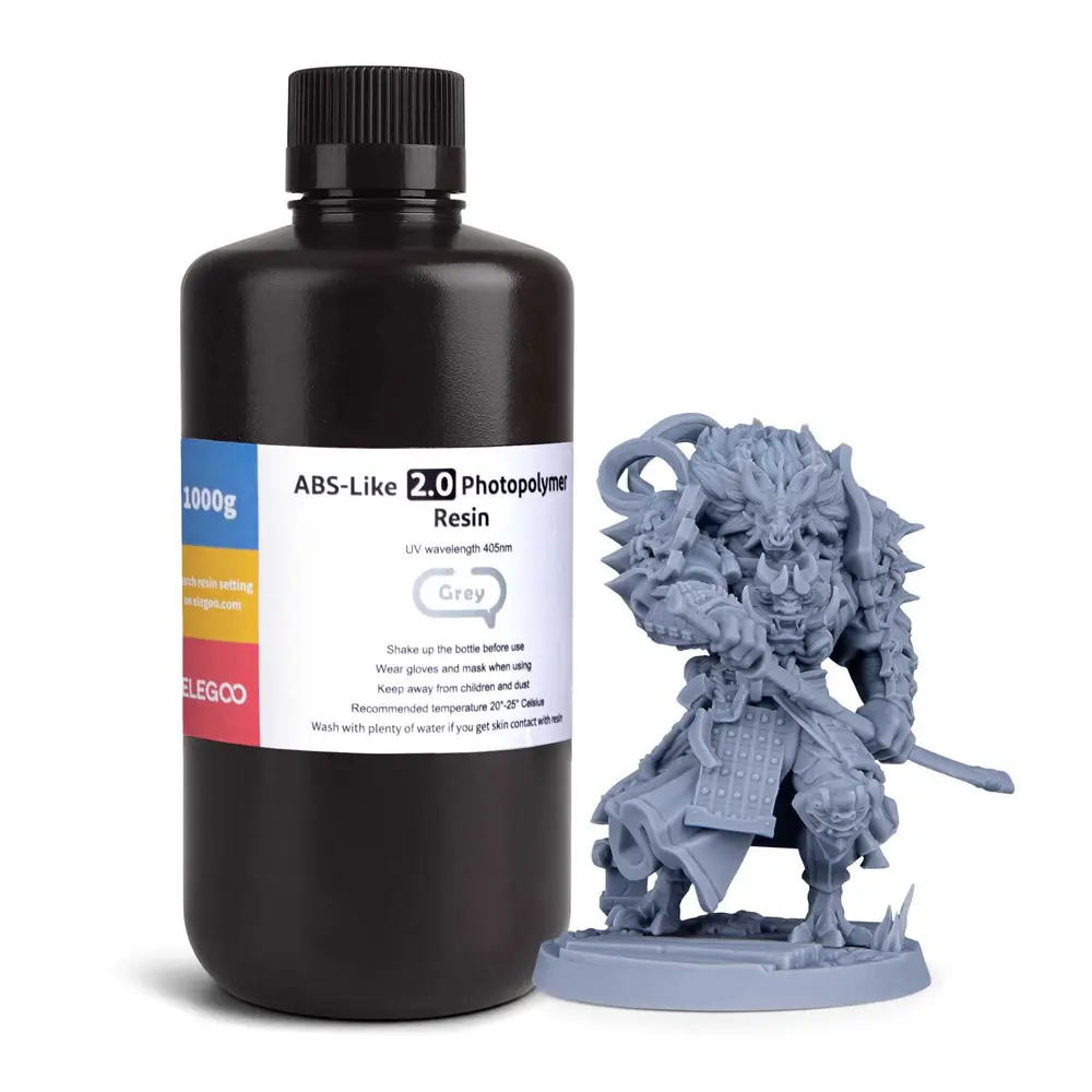 ELEGOO Smola za 3D štampač ABS-like 2.0 Resin 1000g Grey siva