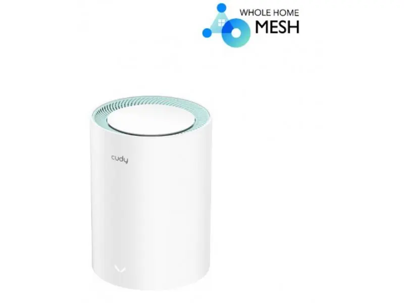 CUDY M1300 1-pack AC1200 Whole Home Wi-Fi Mesh System ruter Dual Band 2.4Ghz + 5Ghz