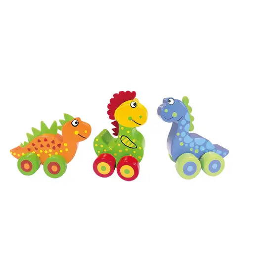 ORANGE TREE TOYS Drveni set vozalica 3 dinosaurusa