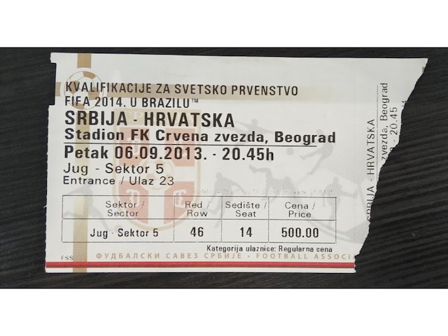 FUDBAL: SRBIJA - HRVATSKA 06.08.2013