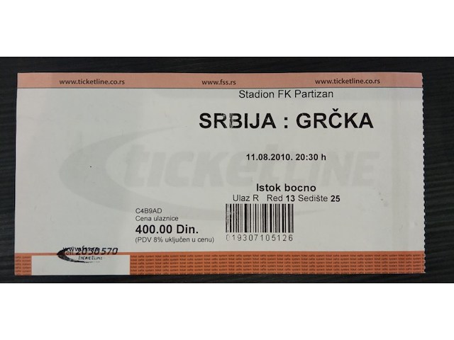 FUDBAL: SRBIJA - GRCKA 11.08.2010