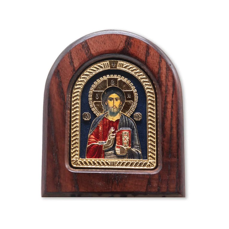 Ikona u drvetu Gospod Isus Hristos Hilandarski Spacitelj, 98x118x22mm