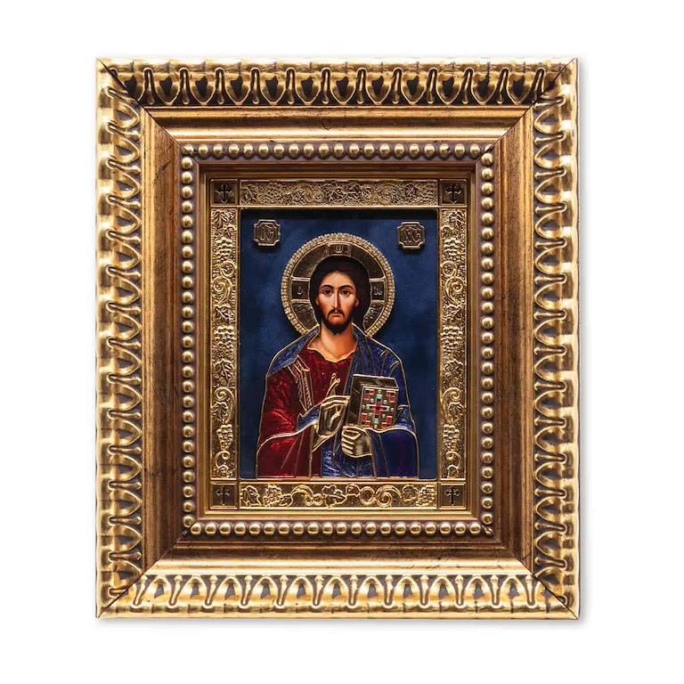 Ikona u ramu Gospod Isus Hristos Pantokrator, 220x255x32mm