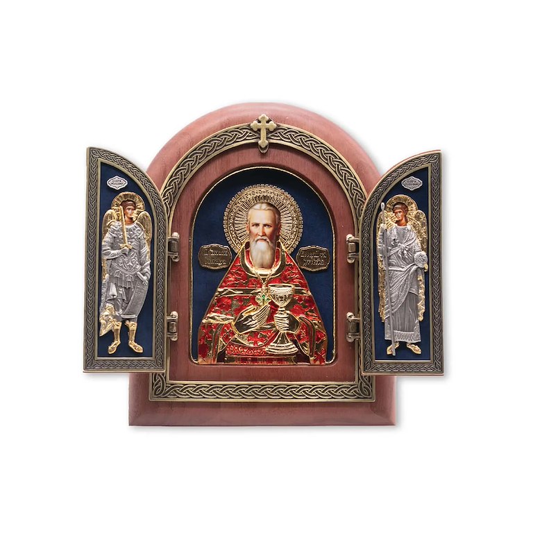 Triptih Sveti Jovan Kronštatski, 220x255x32mm
