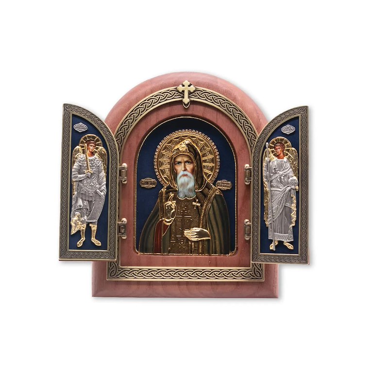 Triptih Sveti Serafim Viricki, 220x255x32mm