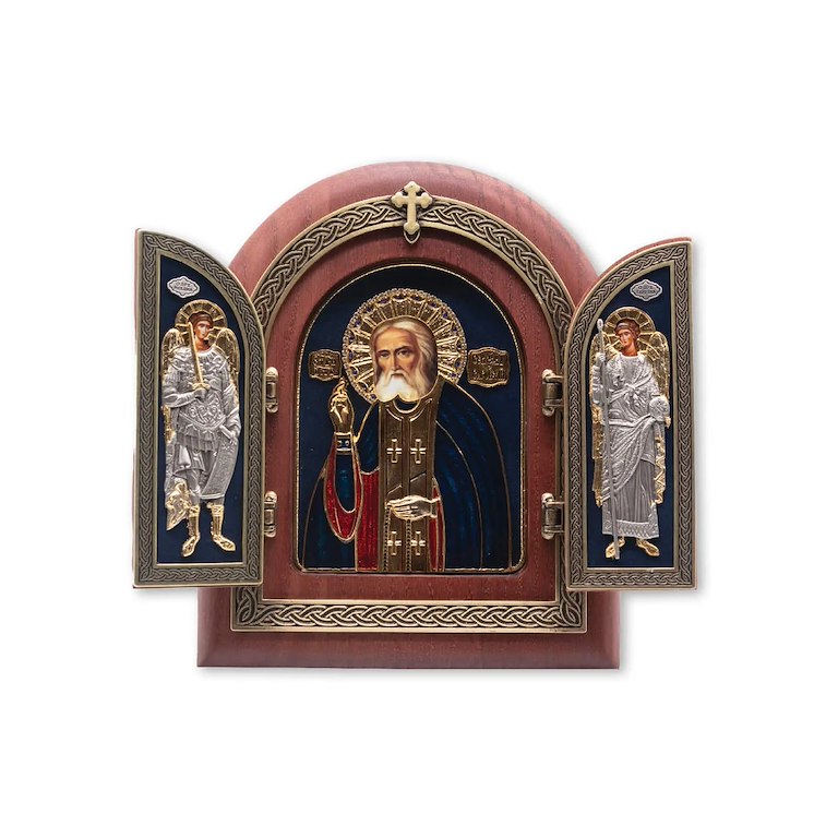 Triptih Sveti Serafim Sarovski, 220x255x32mm
