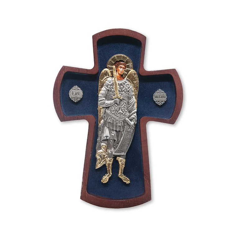 Ikona krst Sveti Arhangel Mihailo, 93x150x22mm