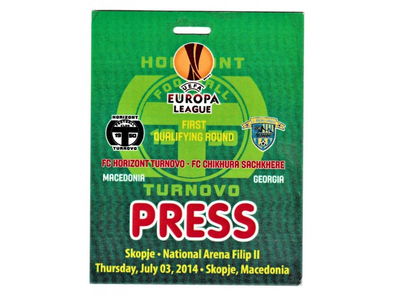 2014, HORIZONT TURNOVO - CHIKHURA! Press akreditacija.