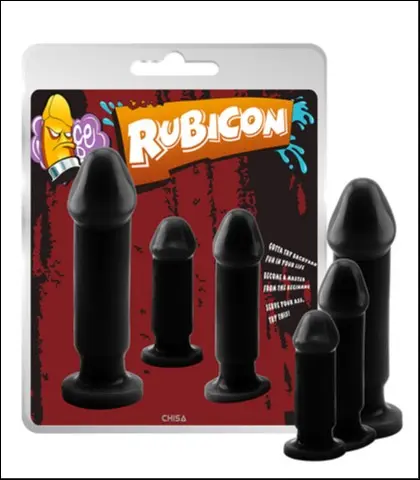 RUBICON Set analnih dilda, 3 komada, Crni