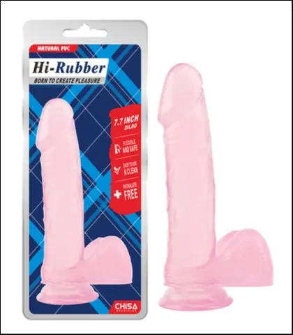 Realistični dildo sa testisima, 20cm, Roze