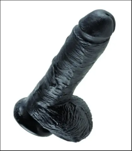 King Cock 8" Realistični dildo, Crni