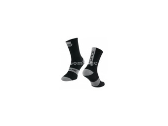 Čarape FORCE LONG PRO crno-sive L-XL