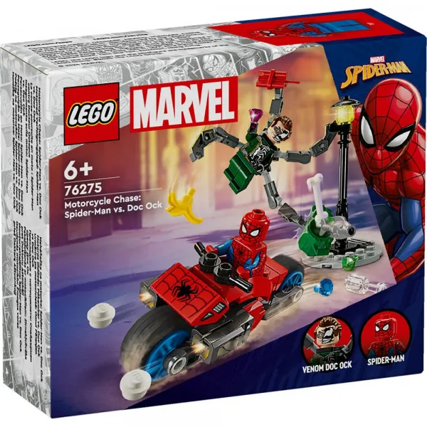 LEGO SUPER HEROES MARVEL MOTORCYCLE CHASE SPIDERMAN VS DOC OCK