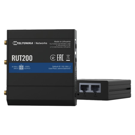 Teltonika RUT200 Industrial LTE WiFi Router, 4G, 1xWAN, 1xLAN, 1xSIM ( 5197 )