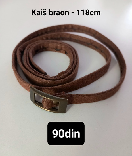 Ženski kaiš braon boje 118cm