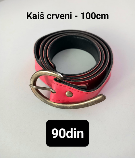 Ženski kaiš crvene boje 100cm