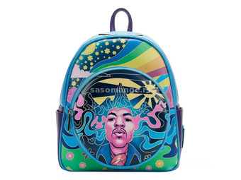 Jimi Hendrix Psychodelic Landscape Zip Mini Backpack