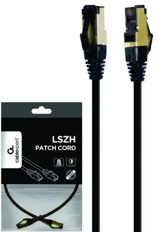 Gembird Mrezni kabl S/FTP Cat.8 LSZH patch cord, black 2m PP8-LSZHCU-BK-2M