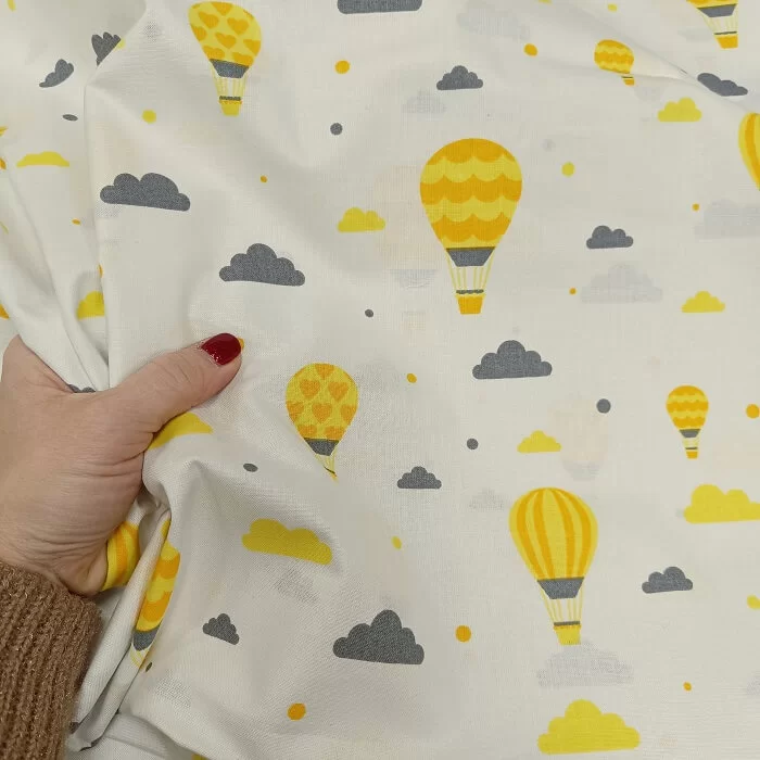 Pamuk baloni sivo žuti
