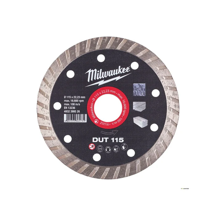 Milwaukee Dijamantska ploča – rezna za sečenje DUT 115 x 22.23 mm, 4932399526
